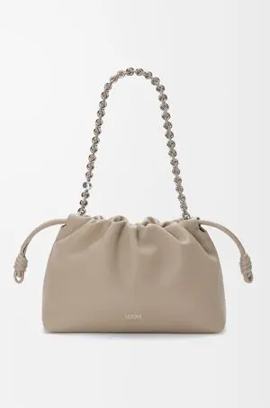 Loewe Medium Flamenco Clutch In Calfskin - Nude