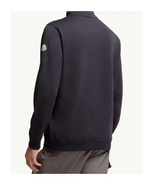 Moncler Logo Embroidered Polo-neck Sweatshirt