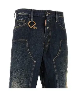 Dsquared2 D-ring Distressed Loose-fit Jeans - Black