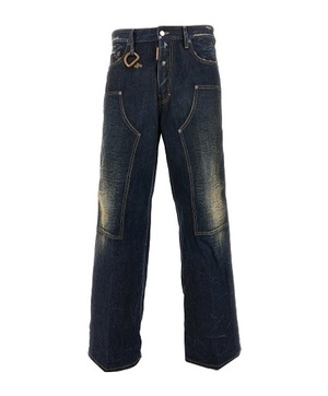 Dsquared2 D-ring Distressed Loose-fit Jeans - Black