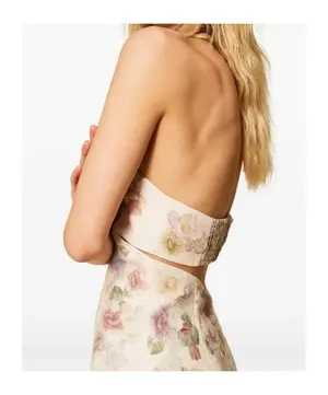 TWINSET Floral Halterneck Maxi Dress
