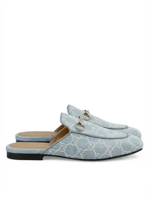 Gucci Monogrammed Slip-on Loafers
