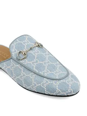 Gucci Monogrammed Slip-on Loafers - Gray