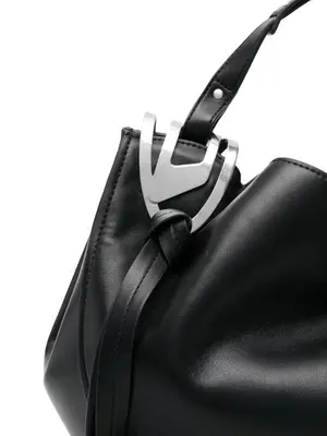 DIESEL® Knot D Top Handle Shoulder Bag - Black