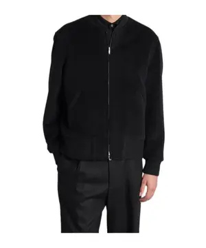 LARDINI Zip-front Bomber Jacket - Black
