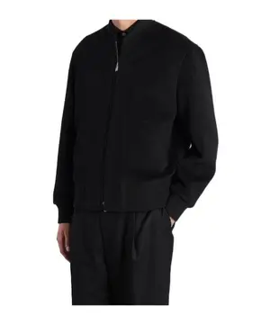 LARDINI Zip-front Bomber Jacket - Black