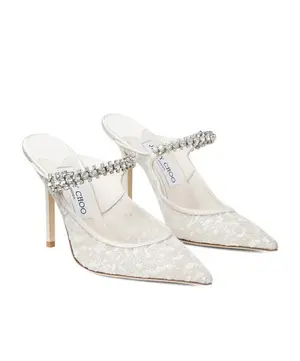 JIMMY CHOO Bing 100 Embellished Mules