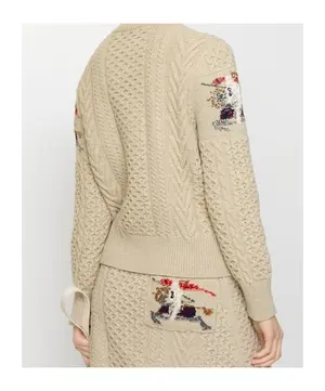 Burberry Aran Intarsia Turtleneck Jumper