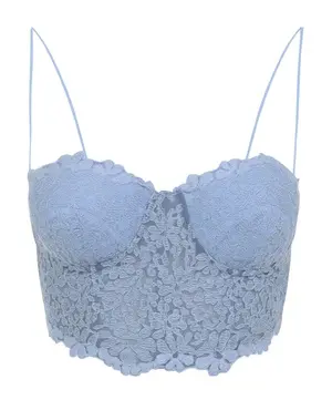 Ermanno Scervino Strapless Lace Bustier Top