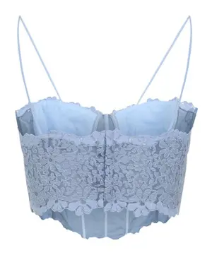 Ermanno Scervino Strapless Lace Bustier Top