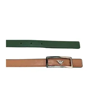 Emporio Armani Eagle Label Double-sided Leather Belt
