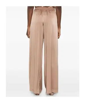 FORTE_FORTE Wide Leg Pleated Trousers - Nude
