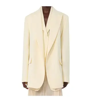 Sportmax Tenuta Long-sleeved Blazer - Light Yellow
