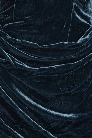 ROTATE BY BIRGER CHRISTENSEN Velvet Sweetheart Slit Maxi Dress