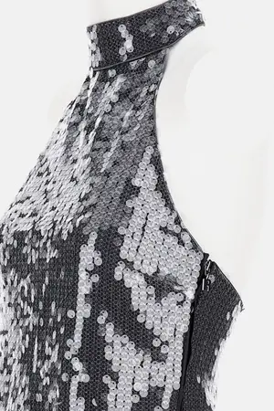 ROTATE BY BIRGER CHRISTENSEN Sequinned Halterneck Top - No