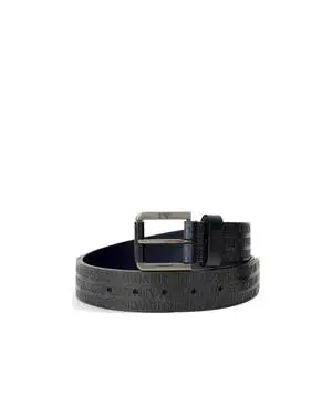 Emporio Armani Square Buckle Belt - Black