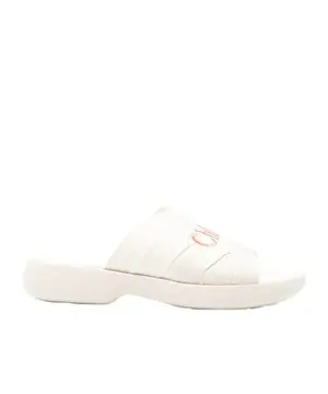Chloé Open-toe Flat Sandals With Logo Detailing