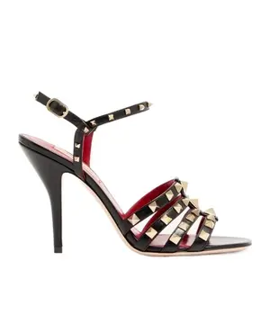 Valentino Garavani Rockstud Kidskin Sandal 100mm - Black