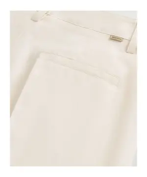 Woolrich Linen-blend Pleated Bermuda Shorts - Milk Cream