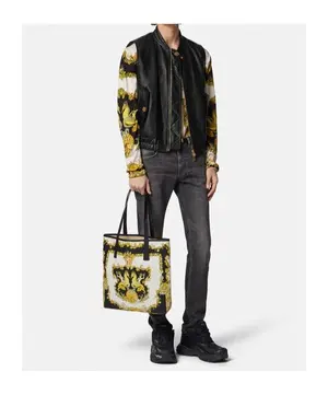 Versace La Medusa Embroidered Jeans - Grey