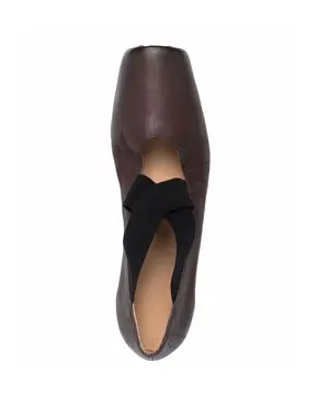 UMA WANG Square-toed Ballet Flats - Black