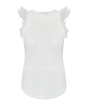 Zimmermann Awaken Ruffled-trim Ribbed Tank Top