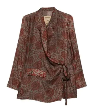 UMA WANG Long Sleeve Floral Print Jacket