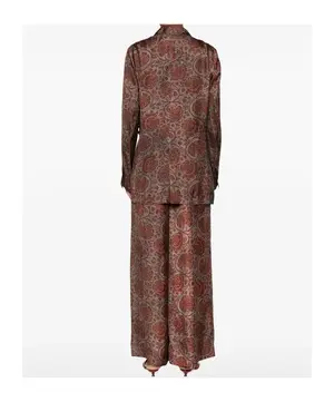 UMA WANG Long Sleeve Floral Print Jacket - Red