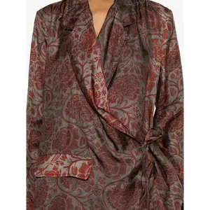 UMA WANG Long Sleeve Floral Print Jacket - Red