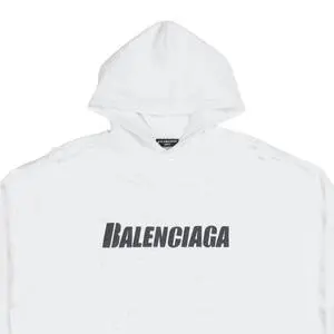 Balenciaga Destroyed Medium Heavy Grabbed Velvet Hoodie