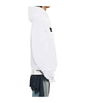 Balenciaga Destroyed Medium Heavy Grabbed Velvet Hoodie