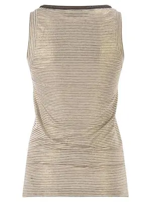 Brunello Cucinelli Striped Sleeveless Tank Top