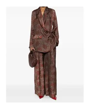 UMA WANG Pansy" Wide-leg Trousers - Red