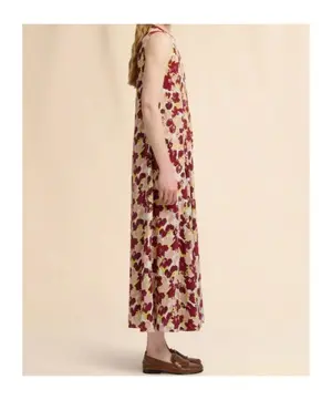 Marni Floral Pleated Sleeveless Maxi Dress