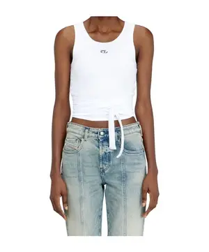 DIESEL® T-anky-tail-s1" Tied Tank Top - White