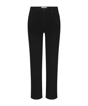 FRAME High-waisted Straight-leg Jeans - Black