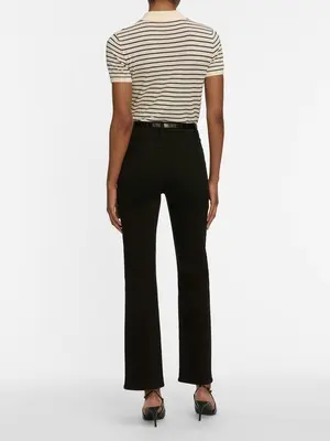 FRAME High-waisted Straight-leg Jeans - Black