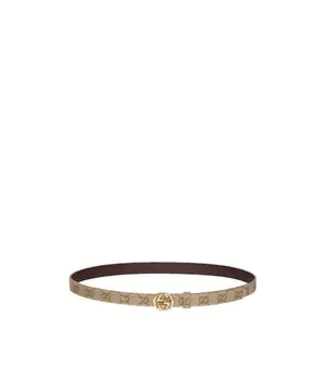 Gucci Gucci Incrocio GG Logo Buckle Belt Sand-colored