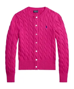 Ralph Lauren Cable Knit Cardigan - Pink