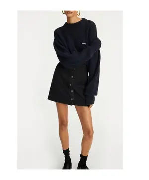 ROTATE BY BIRGER CHRISTENSEN Cuffed-sleeve Crewneck Sweater