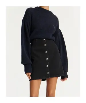 ROTATE BY BIRGER CHRISTENSEN Cuffed-sleeve Crewneck Sweater