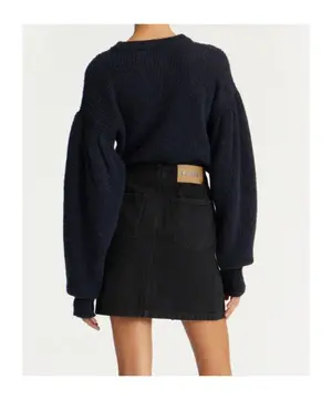 ROTATE BY BIRGER CHRISTENSEN Cuffed-sleeve Crewneck Sweater
