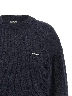 ROTATE BY BIRGER CHRISTENSEN Cuffed-sleeve Crewneck Sweater