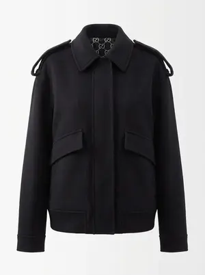 Gucci Silk Wool Bomber Jacket