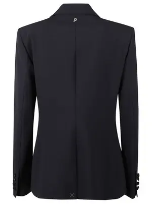 DONDUP Tailored Blazer With Lapel Collar And Patch Pockets - Black