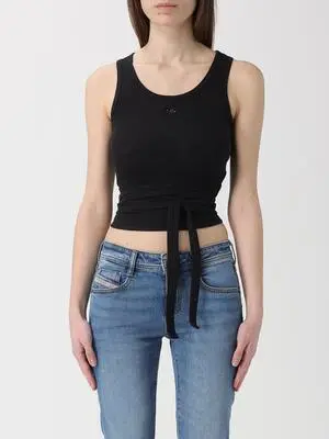 DIESEL® Ribbed Tank Top With Oval D Logo - No