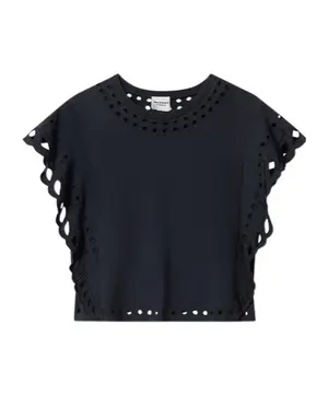 Isabel Marant Étoile Odyle T-shirt With Broderie Anglaise - Black