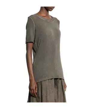 UMA WANG Overdyed Cotton Jersey T-shirt