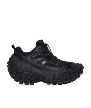 Balenciaga Defender Worn-out Effect Sneakers - Black