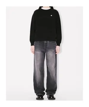 Kenzo Embroidered Cotton Sweatshirt - Black